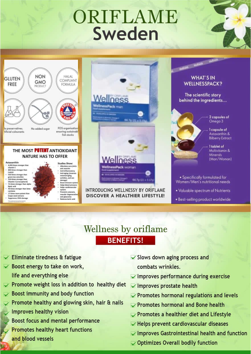 Oriflame Wellness Pack Women: A Convenient And Effective Way To Stay ...